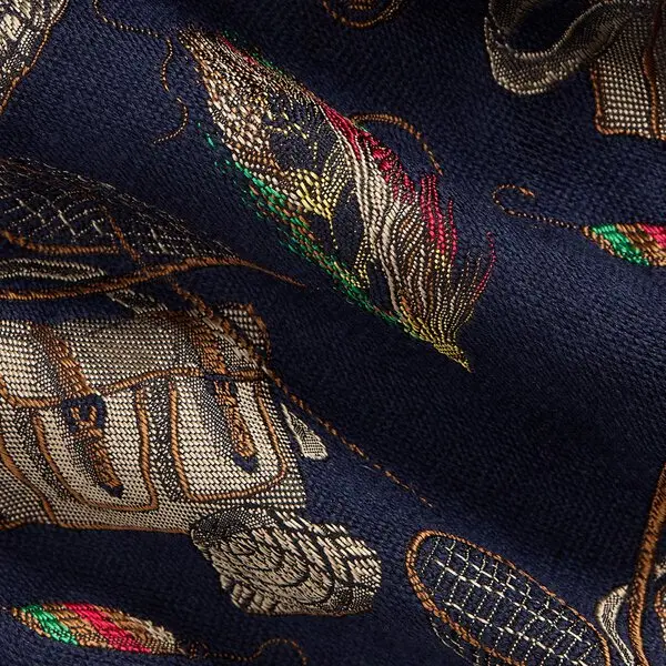 Ralph Lauren Fishing Print Silk-and-wool Neck Tie