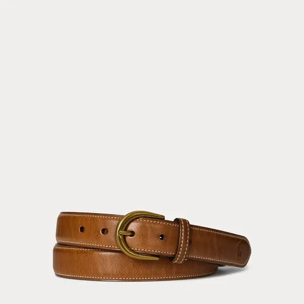 Ralph Lauren Full-grain Leather Belt - Tan