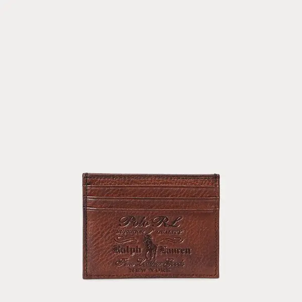 Ralph Lauren Heritage Leather Card Case - British Tan