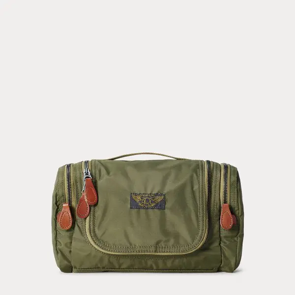 Ralph Lauren Nylon Canvas Travel Kit - Olive Drab