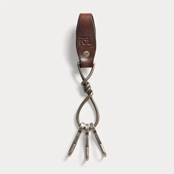 Ralph Lauren Leather Key Fob - Dark Brown