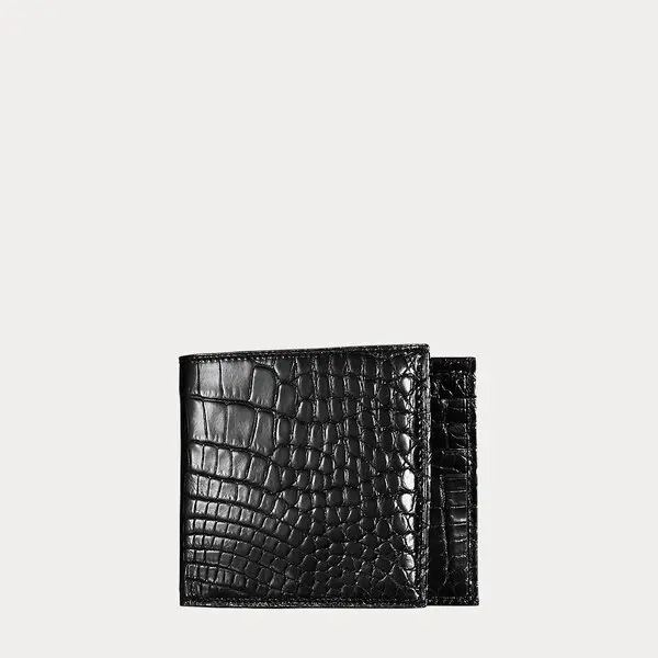Ralph Lauren Alligator Billfold Wallet - Black