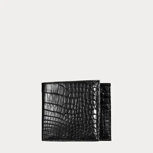Ralph Lauren Alligator Billfold Wallet - Black