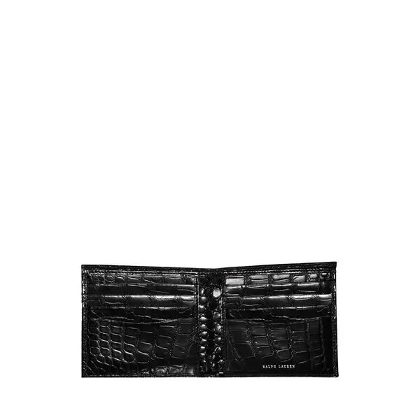 Ralph Lauren Alligator Billfold Wallet - Black