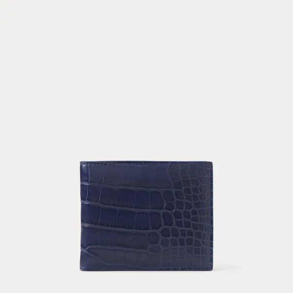 Ralph Lauren Alligator Billfold Wallet - Classic Chairman Navy