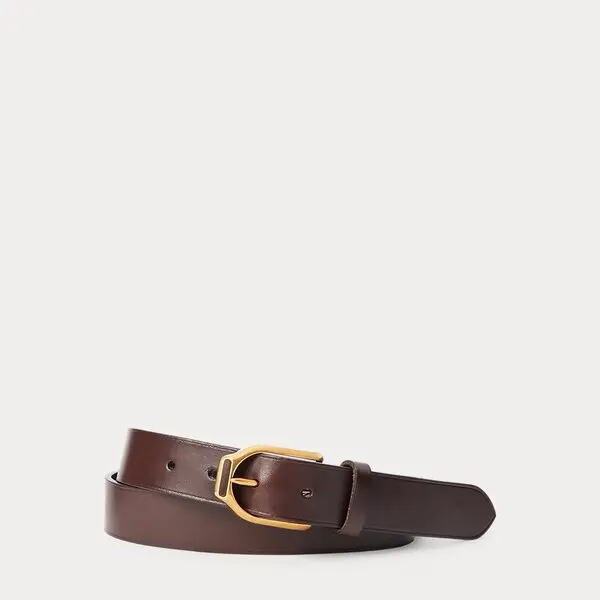 Ralph Lauren Welington Leather Belt In Luggage Brown - 31  display picture 3