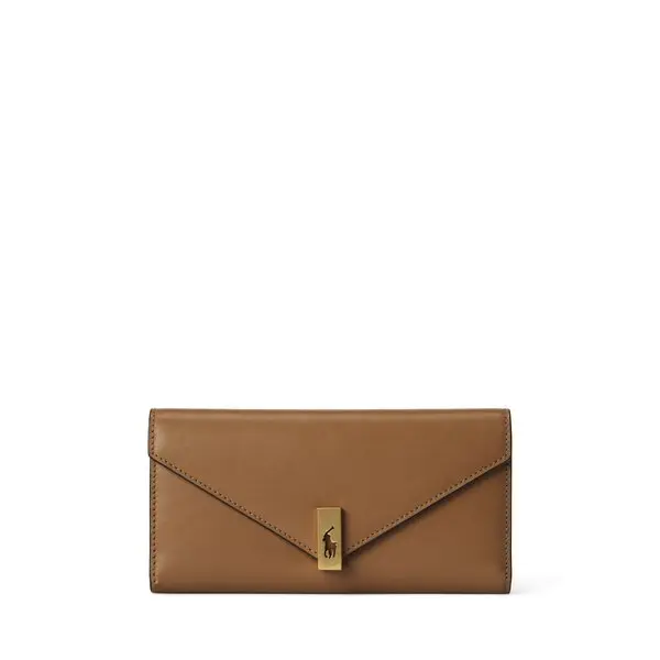 Ralph Lauren Polo Id Leather Wallet - Tan