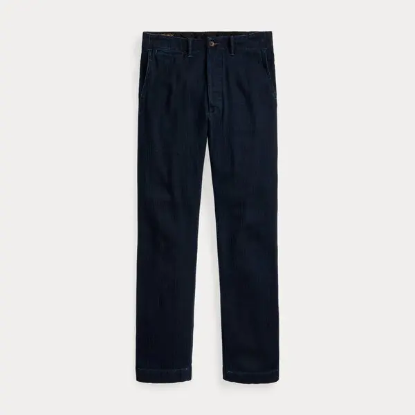 Ralph Lauren Indigo Herringbone Officer's Pant