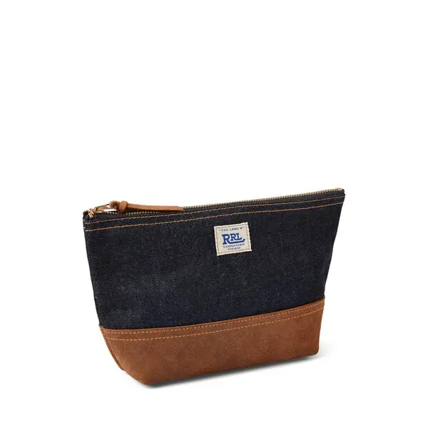Ralph Lauren Suede-trim Denim Pouch