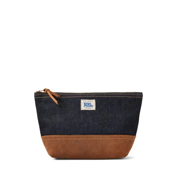 Ralph Lauren Suede-trim Denim Pouch