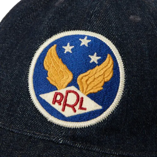 Ralph Lauren Winged-logo Denim Cap - Rinse