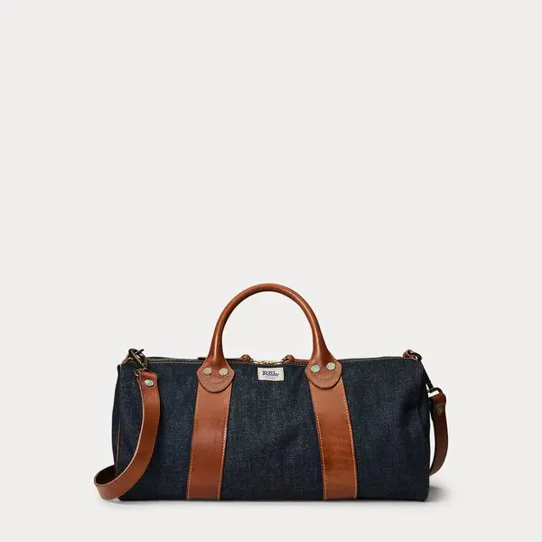 Ralph Lauren Leather-trim Denim Duffle - Indigo