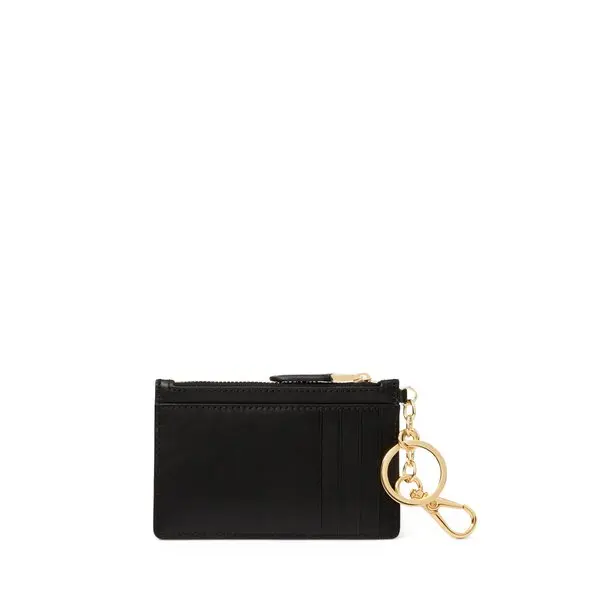 Ralph Lauren Leather Zip Card Case - Black