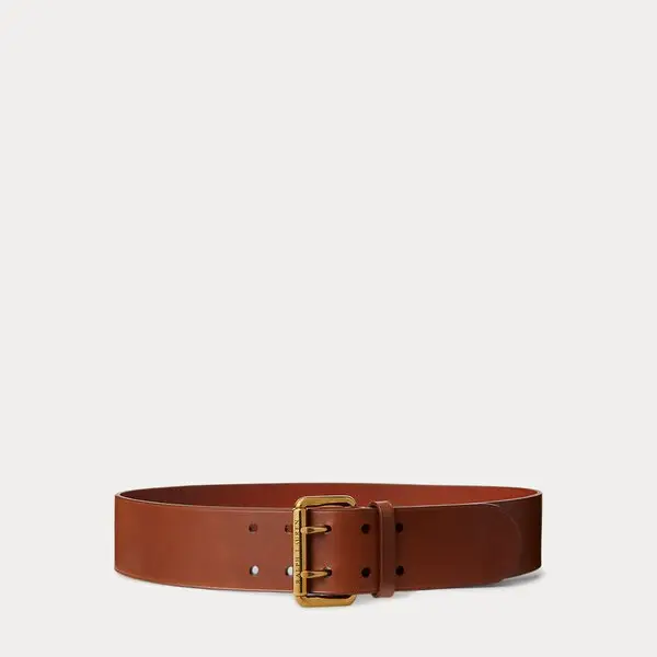 Ralph Lauren Leather Double-prong Belt - Rl Gold