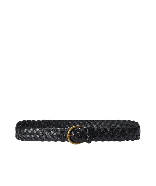 Ralph Lauren Braided Calfskin Belt - Black