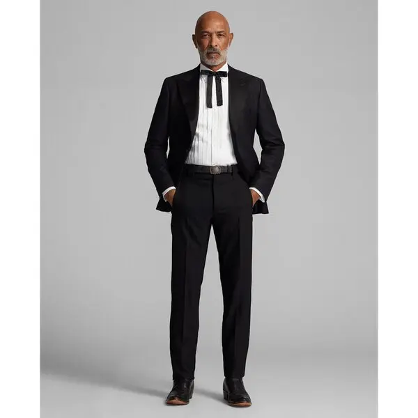 Ralph Lauren Slim Fit Wool Western Tuxedo Trouser