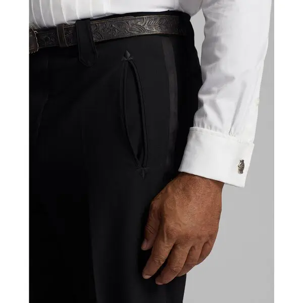 Ralph Lauren Slim Fit Wool Western Tuxedo Trouser