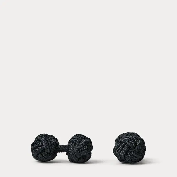 Ralph Lauren Silk Knot Cuff Links - Black