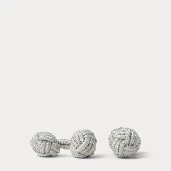Ralph Lauren Silk Knot Cuff Links - Grey