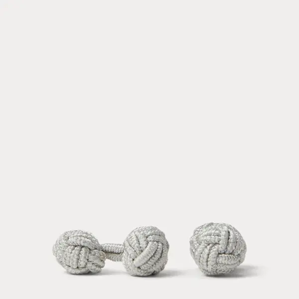 Ralph Lauren Silk Knot Cuff Links - Grey