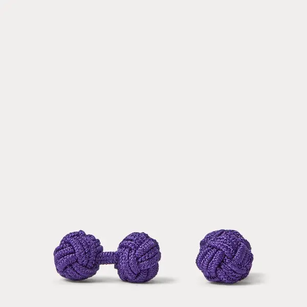 Ralph Lauren Silk Knot Cuff Links - Purple