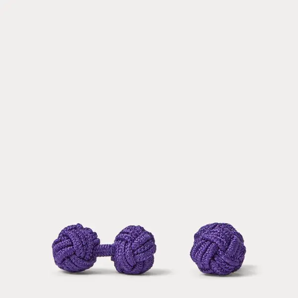 Ralph Lauren Silk Knot Cuff Links - Purple