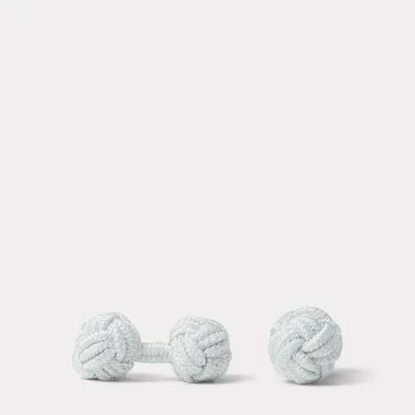Ralph Lauren Silk Knot Cuff Links - White
