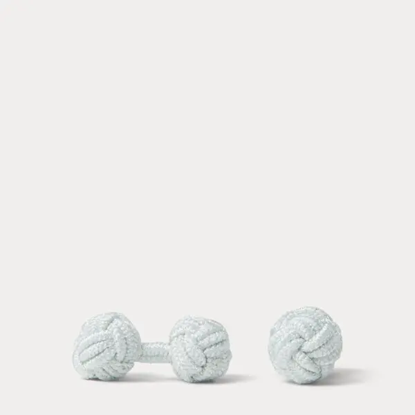 Ralph Lauren Silk Knot Cuff Links - White