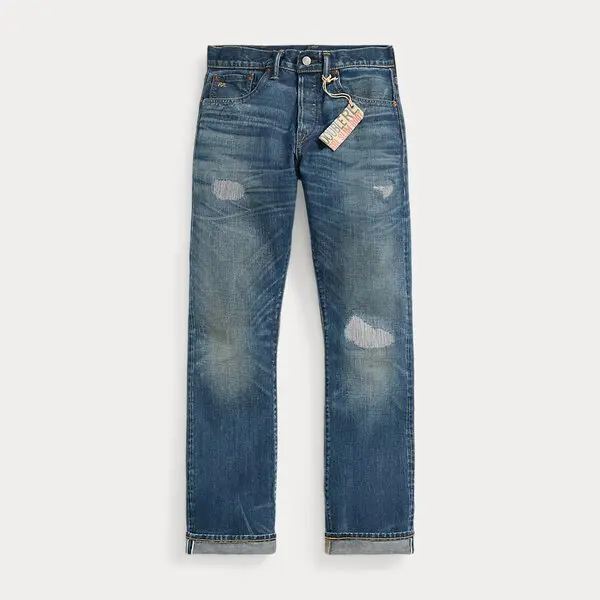 Ralph Lauren Slim Bootcut Repaired Selvedge Jeans