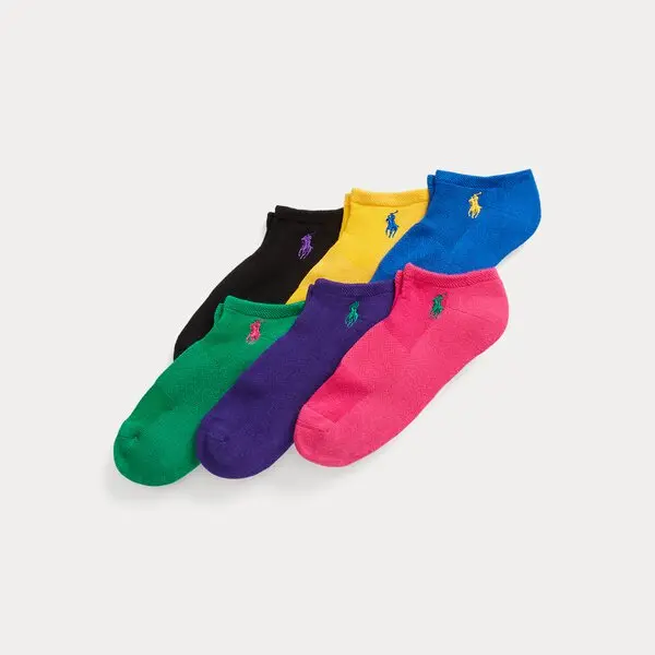 Ralph Lauren Low-cut Ankle Socks 6-pack - Multi Bright