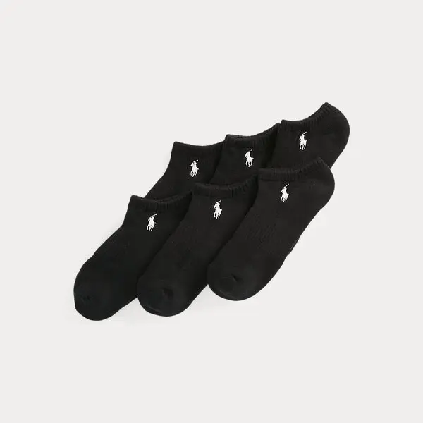 Ralph Lauren Cotton-blend Low-cut Socks 6-pack - Black