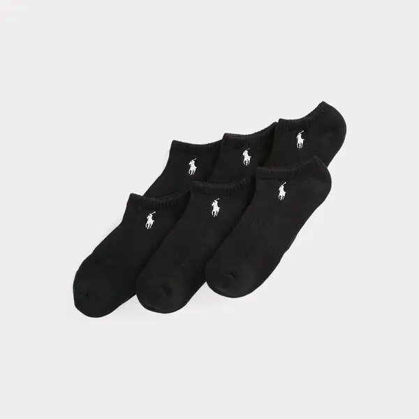Ralph Lauren Cotton-blend Low-cut Socks 6-pack - Black