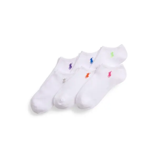 Ralph Lauren Classic Ankle Socks 6 Pack - White Multi