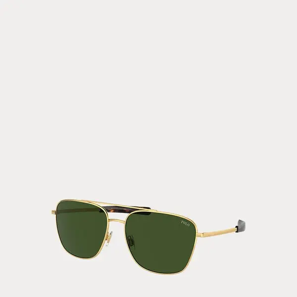 Ralph Lauren Square Navigator Sunglasses - Shiny Gold