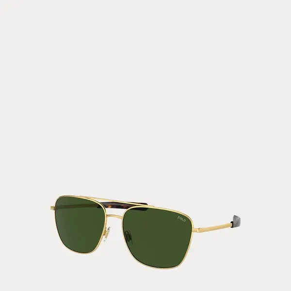 Ralph Lauren Square Navigator Sunglasses - Shiny Gold