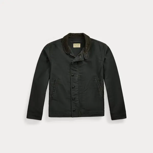 Ralph Lauren Corduroy-collar Cotton Deck Jacket - Vintage Black