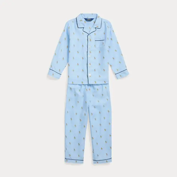 Ralph Lauren Polo Pony Twill Sleep Set - Elite Blue