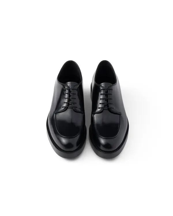 Prada Brushed Leather Derby Shoes