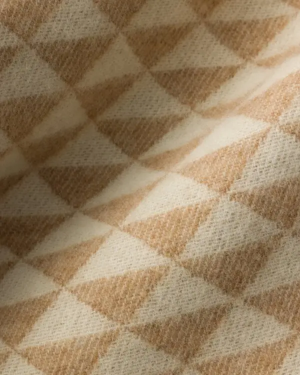 Prada Symbole Double Wool And Cashmere Stole - Neutral