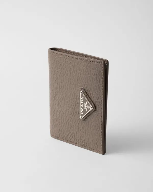 Prada Leather Wallet - Grey