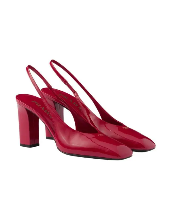 Prada Patent Leather Slingback Pumps