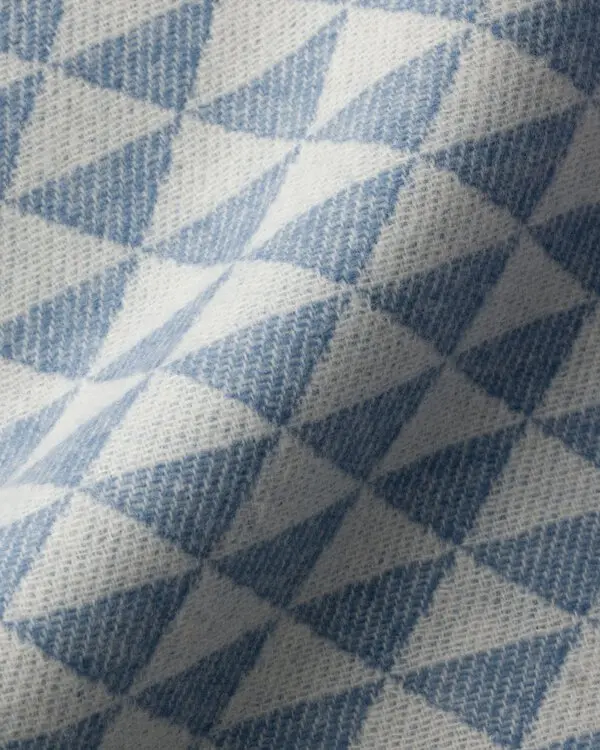 Prada Symbole Double Wool And Cashmere Scarf - Blue