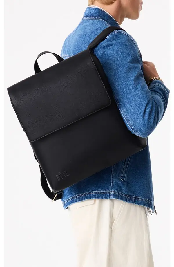 Beis the wicked backpack in black Beis The Wicked Backpack - Black | Editorialist main image 2