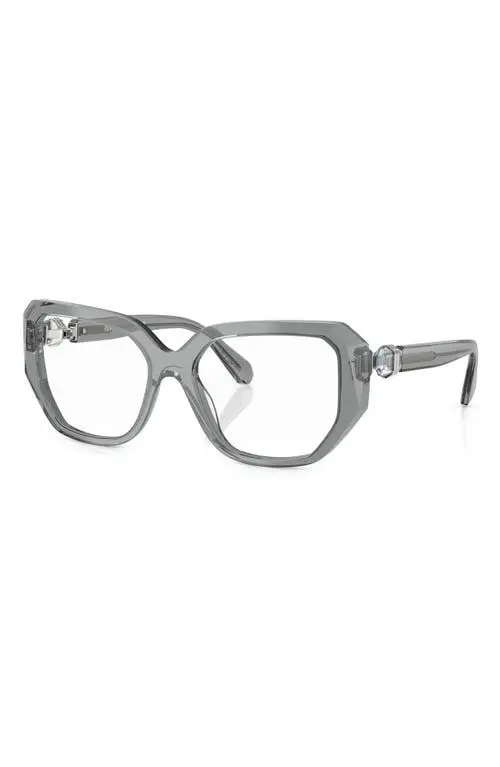 SWAROVSKI Geometric Eyeglasses - Transparent Grey