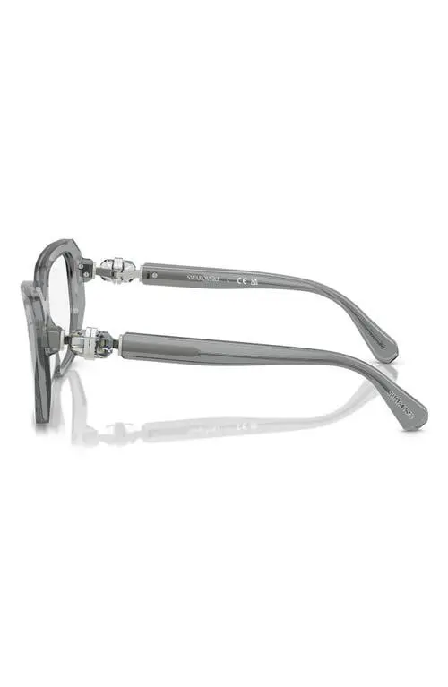 SWAROVSKI Geometric Eyeglasses - Transparent Grey