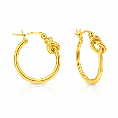 DONATELLO GIAN Knot Hoop Earrings - Gold