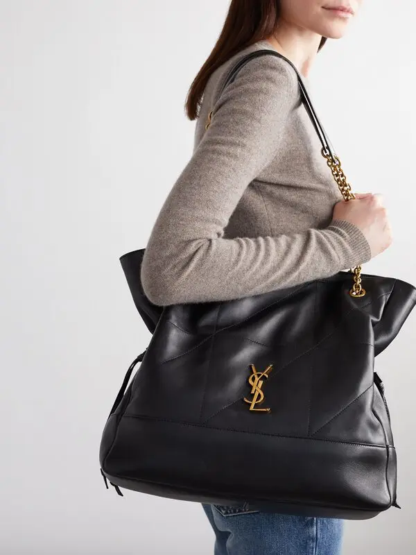 Saint Laurent Jamie Shopping Leather Shoulder Bag - Black