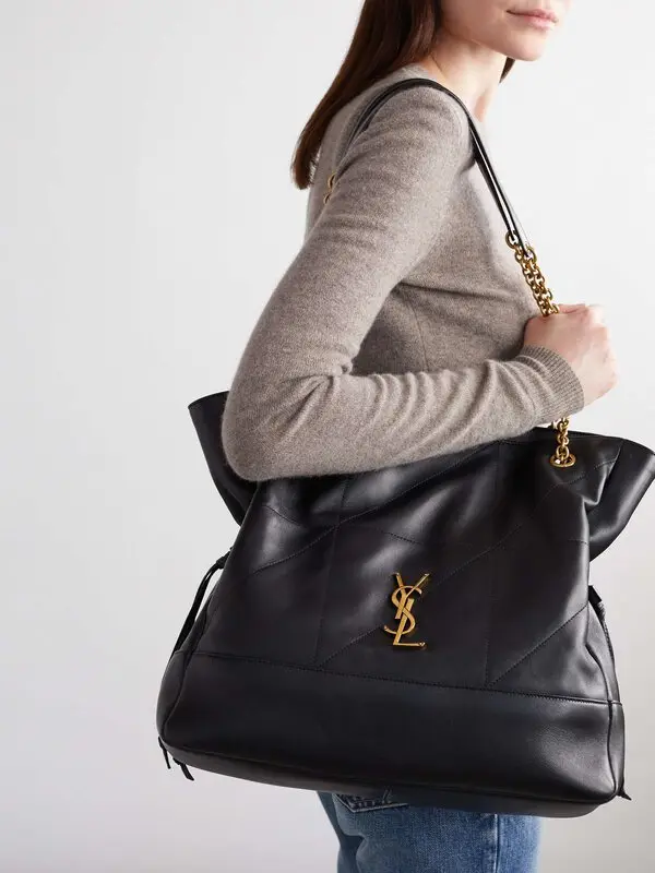 Saint Laurent Jamie Shopping Leather Shoulder Bag - Black