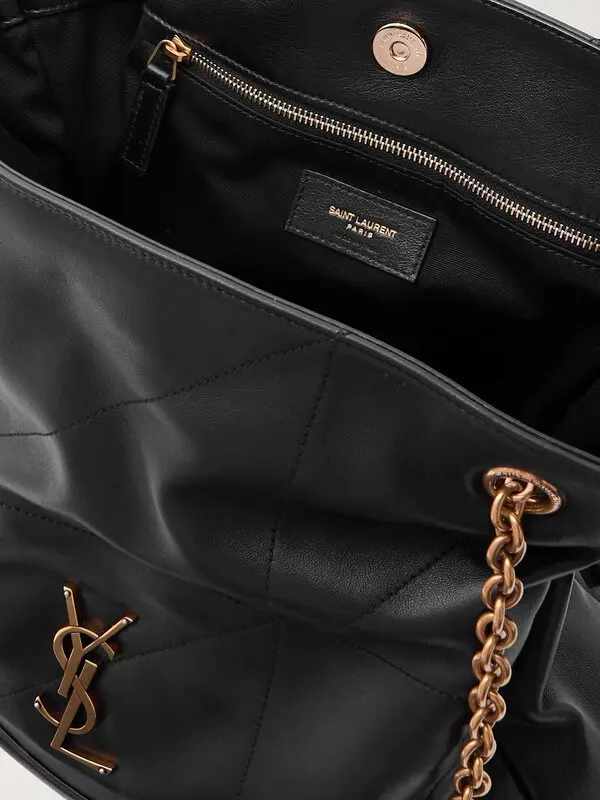 Saint Laurent Jamie Shopping Leather Shoulder Bag - Black