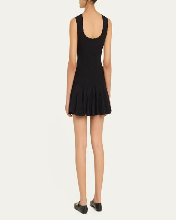 Loveshackfancy Maryanne Knit Mini Dress - Black | Editorialist